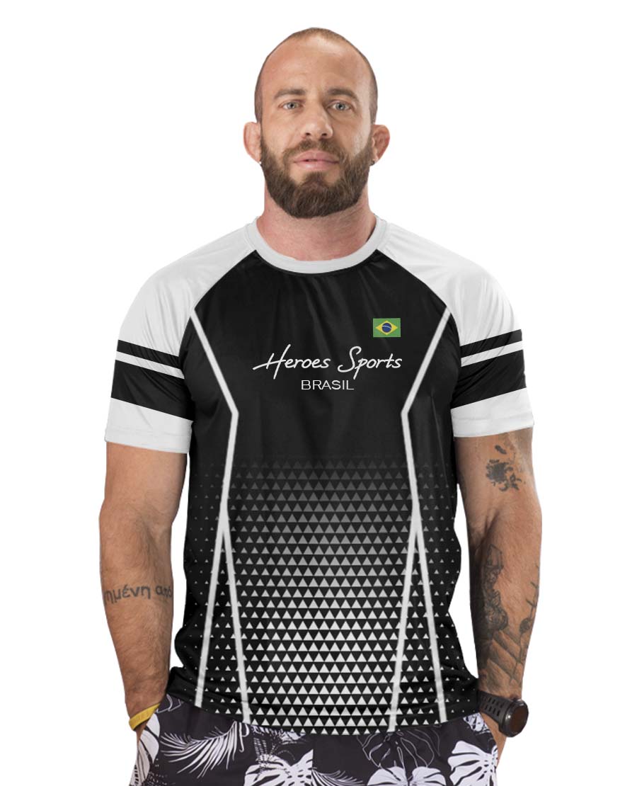 CAMISA DRY FIT MASCULINO BRASIL COMPETITION WHITE